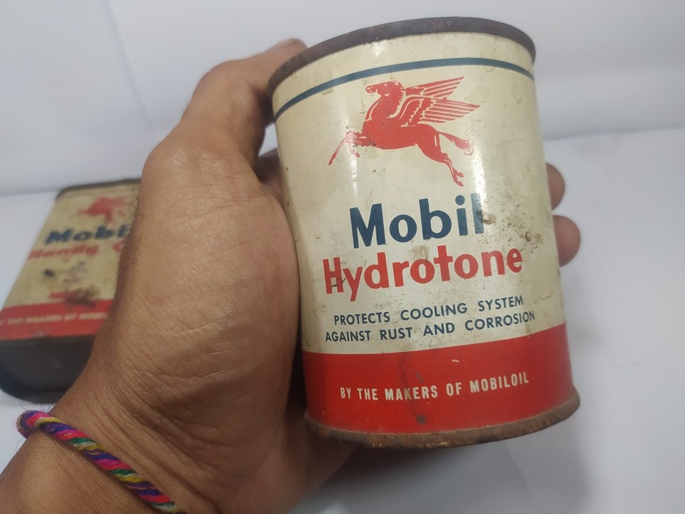 Vintage Motor Oil Mobiloil Mobil Oil Pegasus Handy Oil + Hydrotone Nos ...