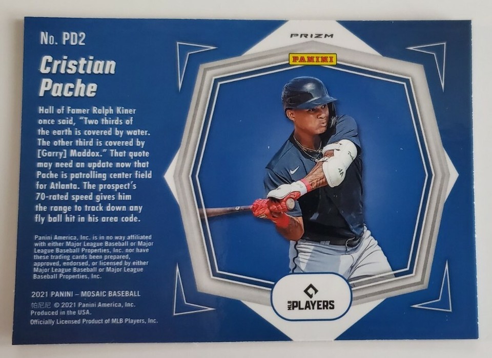 2021 Panini Mosaic Debuts Cristian Pache Green Mosaic Prizm PD2 RC | eBay