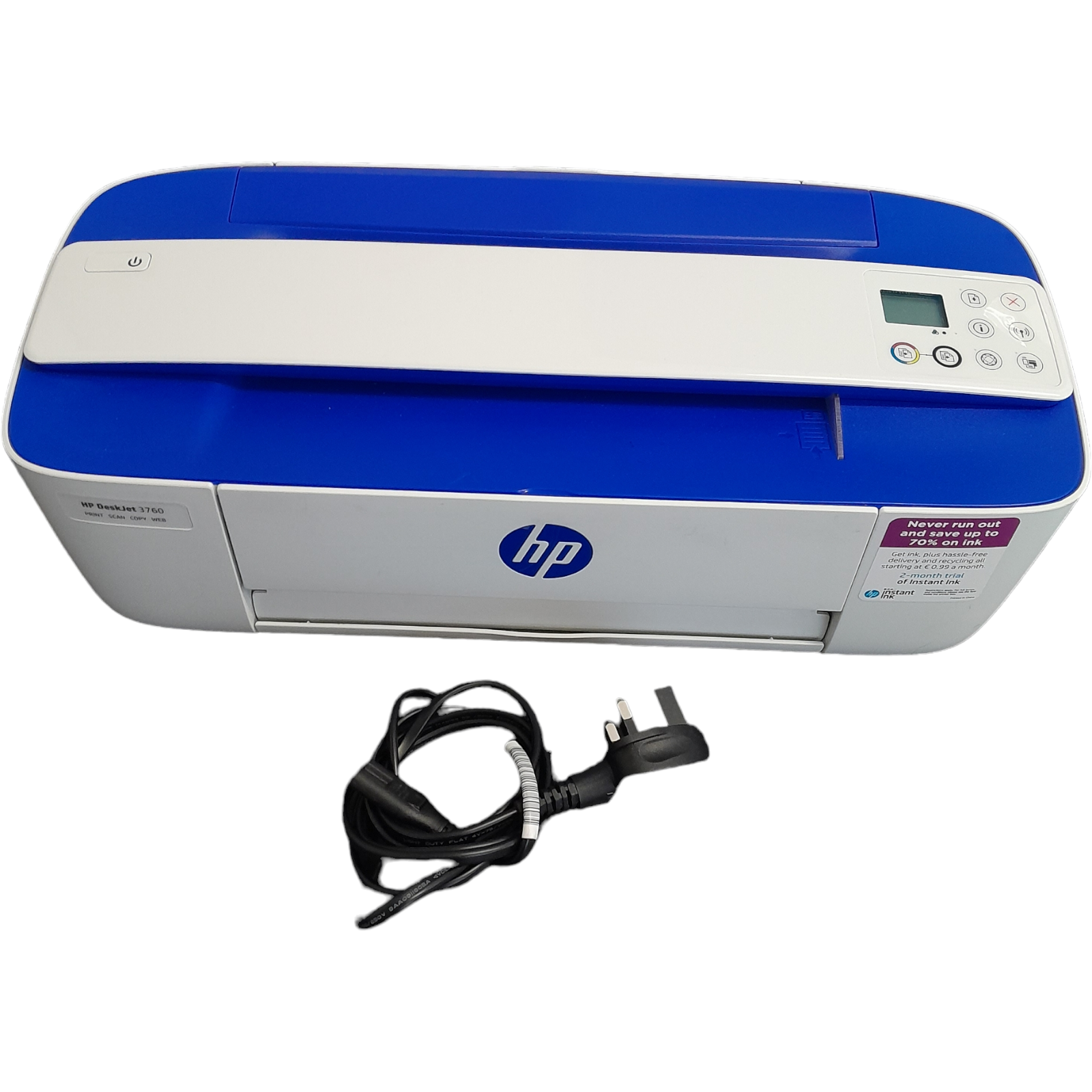 Hp Deskjet 3760 Colour Inkjet All-In-One Printer 193015105317 | eBay