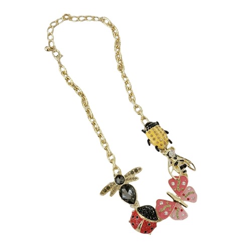 Colorful Enamel Insect Pendant Jewelry Unique Statement Necklace for ...