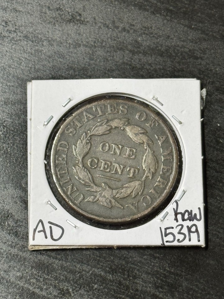 1827 Coronet Head Large Cent Nice FN Fine U.S. 1c Type Coin (Raw15319 ...