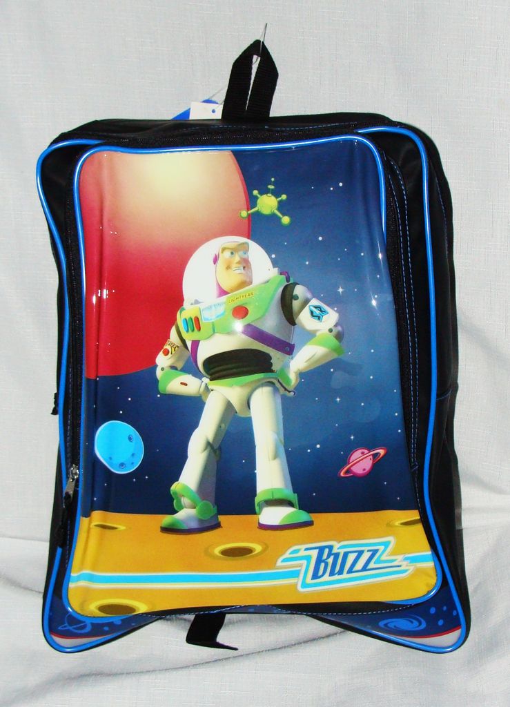 NEW DISNEY *TOY STORY 2 BUZZ PVC BLACK AND BLUE BACKPACK 16" X 13" | eBay