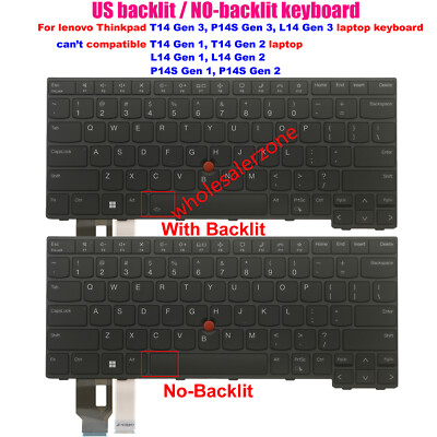 New US Backlit Keyboard For IBM Lenovo Thinkpad L14 Gen 3,T14 Gen 3 ...