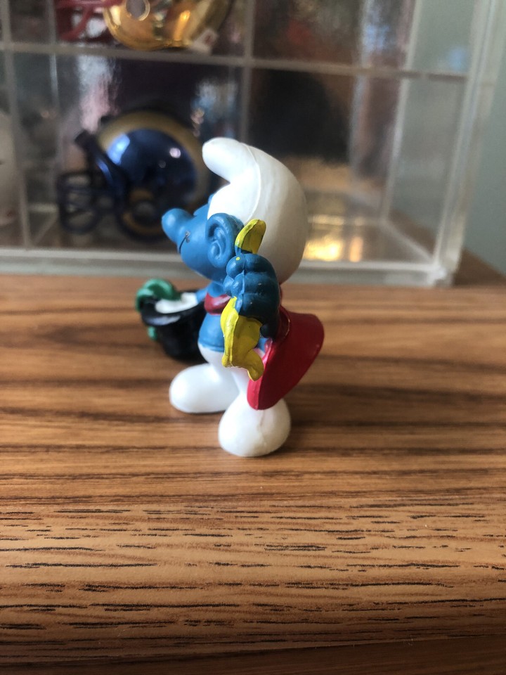 Smurfs Magician Smurf Magic Hat Illusionist 20114 Rare Vintage Display ...