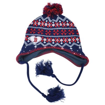 MLB Boston Red Sox Freda Women Ladies Tassel Knit Beanie Alpine Flaps ...