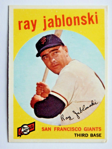 Ray Jablonski #342 Topps 1959 Baseball Card (San Francisco Giants) VG ...