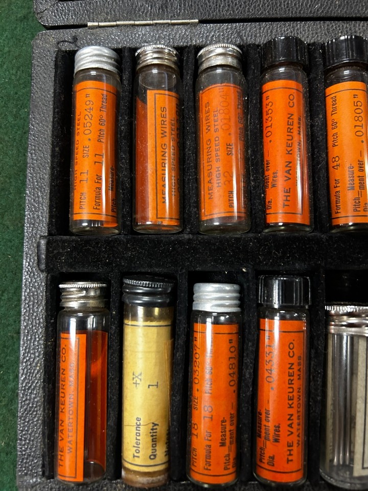 MACHINIST GrnCbC TOOL LATHE MILL Machinist Van Keuren Wire Gage Set in ...