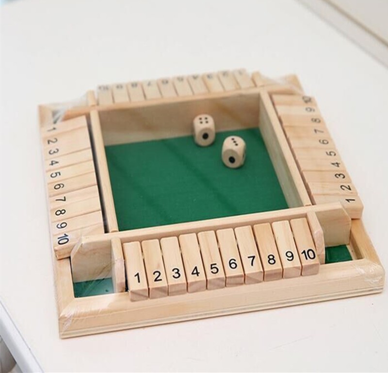 Deluxe Four Sided Shut The Box Wooden Dice Board Game | eBay