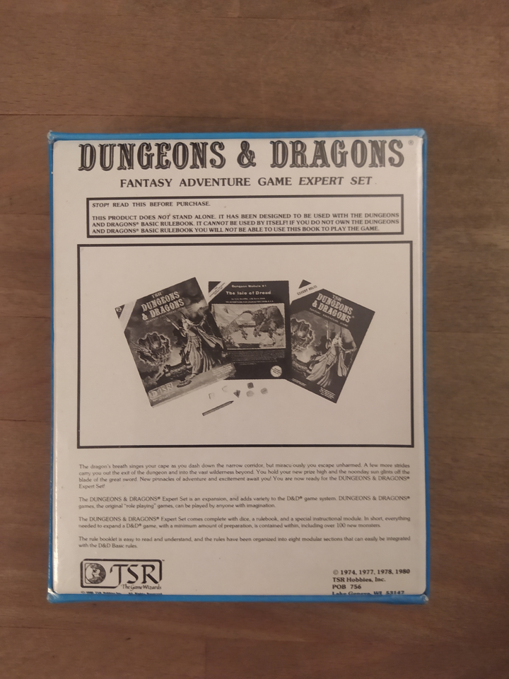 Expert Set Mini Boxed Set by 21 st Century Games Dungeons & Dragons TSR ...