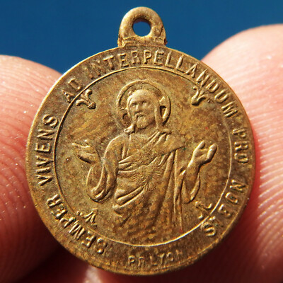 SMALL APOSTLESHIP OF PRAYER MEDAL OLD ALLIANCE OF THE HEARTS OF JESUS ...