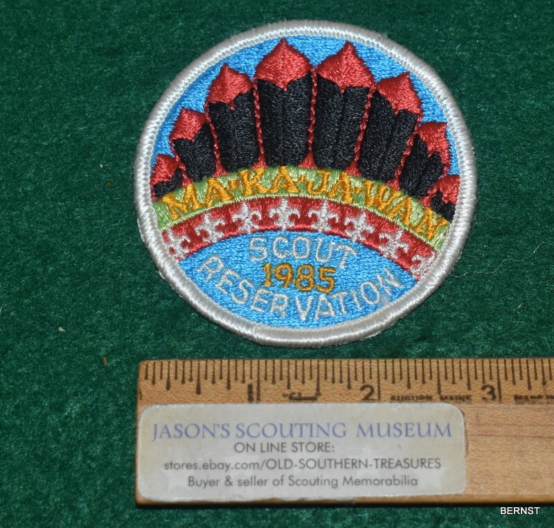 VINTAGE BOY SCOUT CAMP PATCH - 1985 MA-KA-JA-WAN SCOUT RSERVATION | eBay