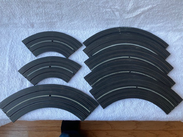 Vintage Aurora Model Motoring Slot Car Track Pieces and Working Cars ...