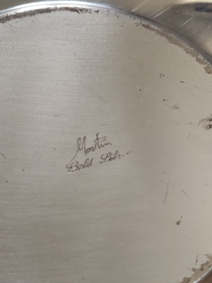 Decorated Metal Plate Gold And Silver Covered, MARTIN Gold Silver ...