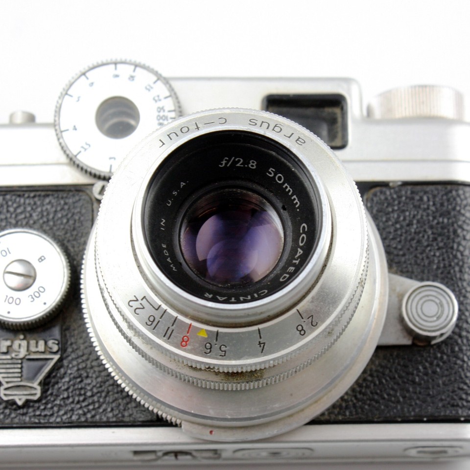 Argus C-Four 35mm Rangefinder Camera + 50mm f/2.8 Coated Cintar Lens | eBay