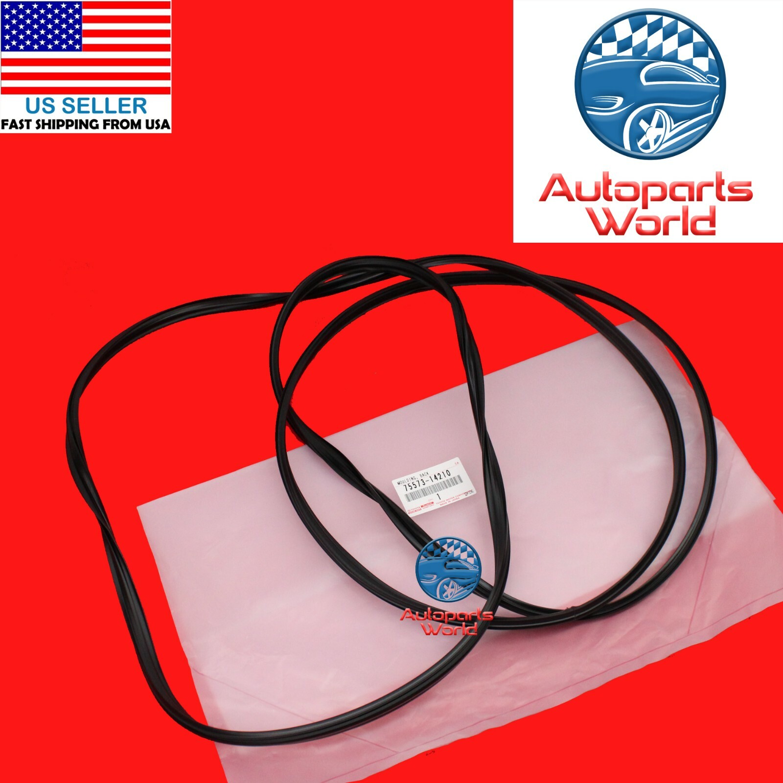 GENUINE OEM TOYOTA 93-98 SUPRA REAR OUTSIDE BACK WINDOW MOULDING 75573 ...