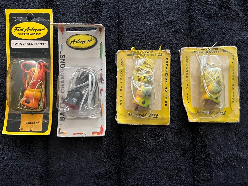 8 Arbogast Fly Rod Hula Poppers New old stock In Original Packaging | eBay
