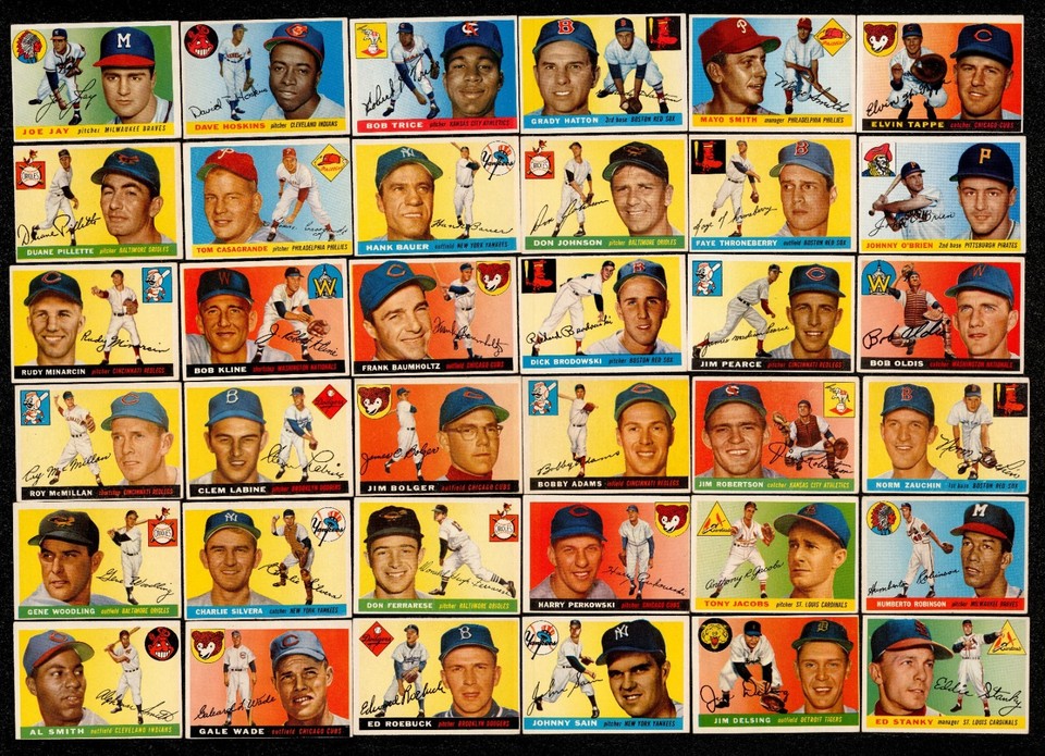 1955 Topps Baseball Starter Set (188/206) Overall EX Condition GREAT ...