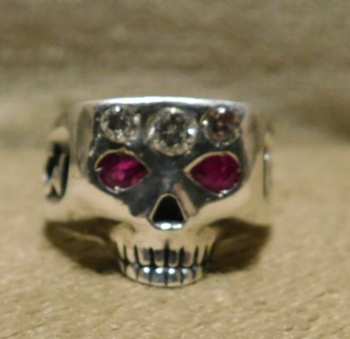 Johnny Depp Style Jim Shore Sterling Silver Skull Ring Size 9 | eBay