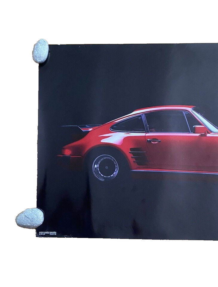 Western Graphics Corp 1986 # 208 Red 911 930 Turbo Porsche Poster 32" X ...