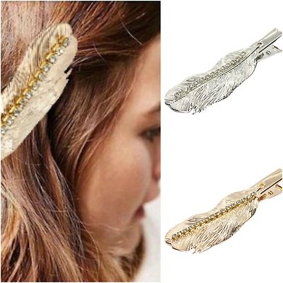 Feder Haarclip Strass Haarklammer Haarspange Haarschmuck Haar Haarnadel ...