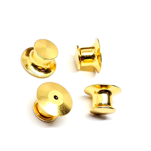 Locking Pin Backs Gold Tone Pin Badge Backs Replacement Brooch Pin ...