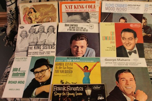 ADULT Pre-Rock & Roll 7 inch 33 & 45 rpm EP & PS Picture Sleeve LOT of ...