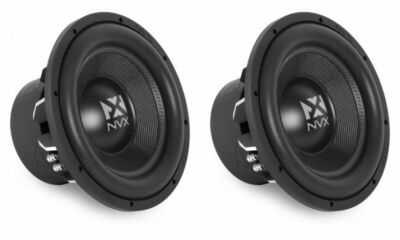 2) NVX VCW122 12" 1000W RMS VC-Series Dual 2-ohm Car Audio Subwoofers ...