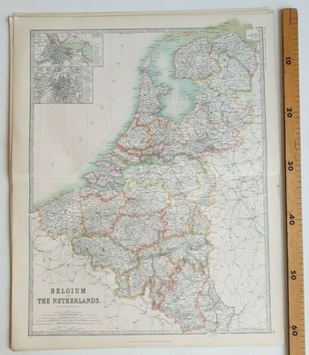 Pre-1900 - 1898 Large Victorian Map
