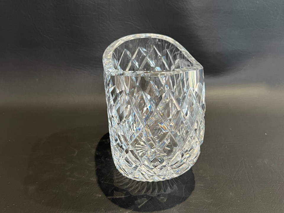 Waterford Cut Crystal Comeragh Pattern Oval Shaped Vase, 5 1/2" Widest ...