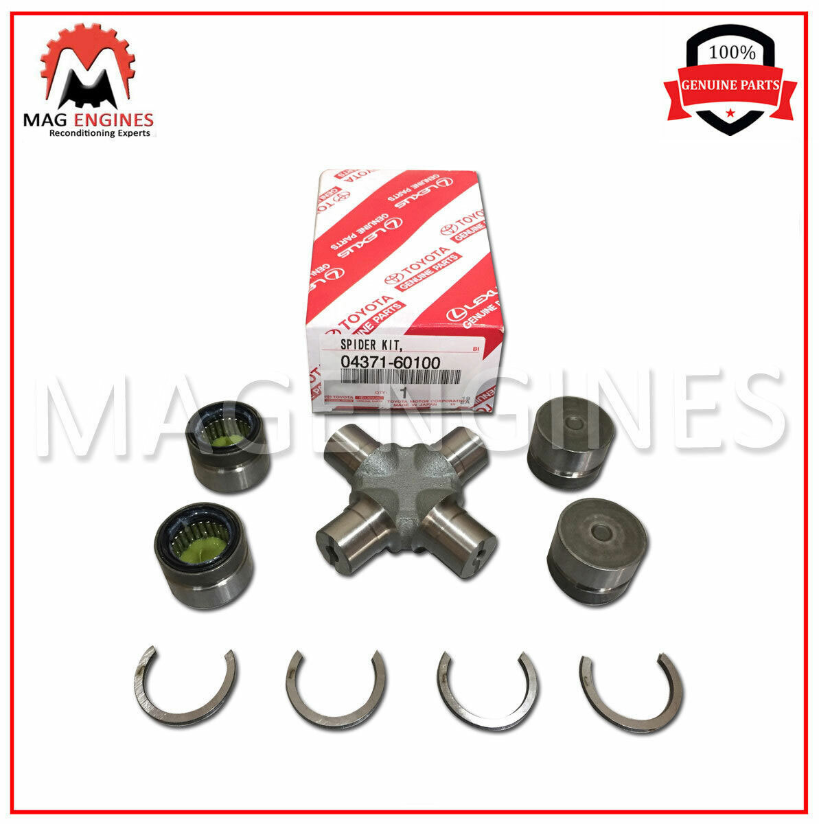 04371-60100 GENUINE OEM REAR AXLE UNIVERSAL JOINT SPIDER KIT 0437160100 ...