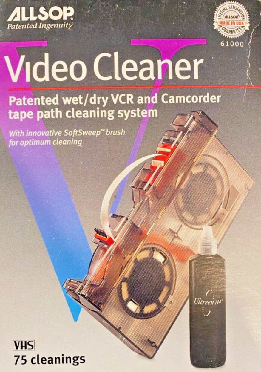 ALLSOP VHS CAMCORDER AND VIDEO CASSETTE RECORDER WET / DRY VCR TAPE ...