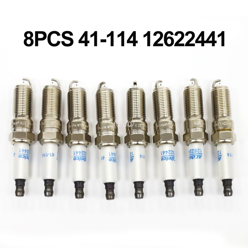 8Pcs ACDELCO 41-114 Iridium Spark Plugs 12622441 Fits for Cadillac Chevrolet GMC | eBay