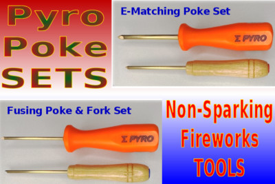 Pyro Poke Brass SET Sparkless Awl Tools Non-Sparking Fireworks Pyro ...
