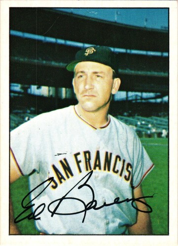 Ed Bailey Signed Giants MLB Baseball MLB Card 1978 TCMA The 1960's AUTO ...