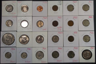 U.S. Coin Starter Lot Collectors Set 24 Coins w/silver | eBay