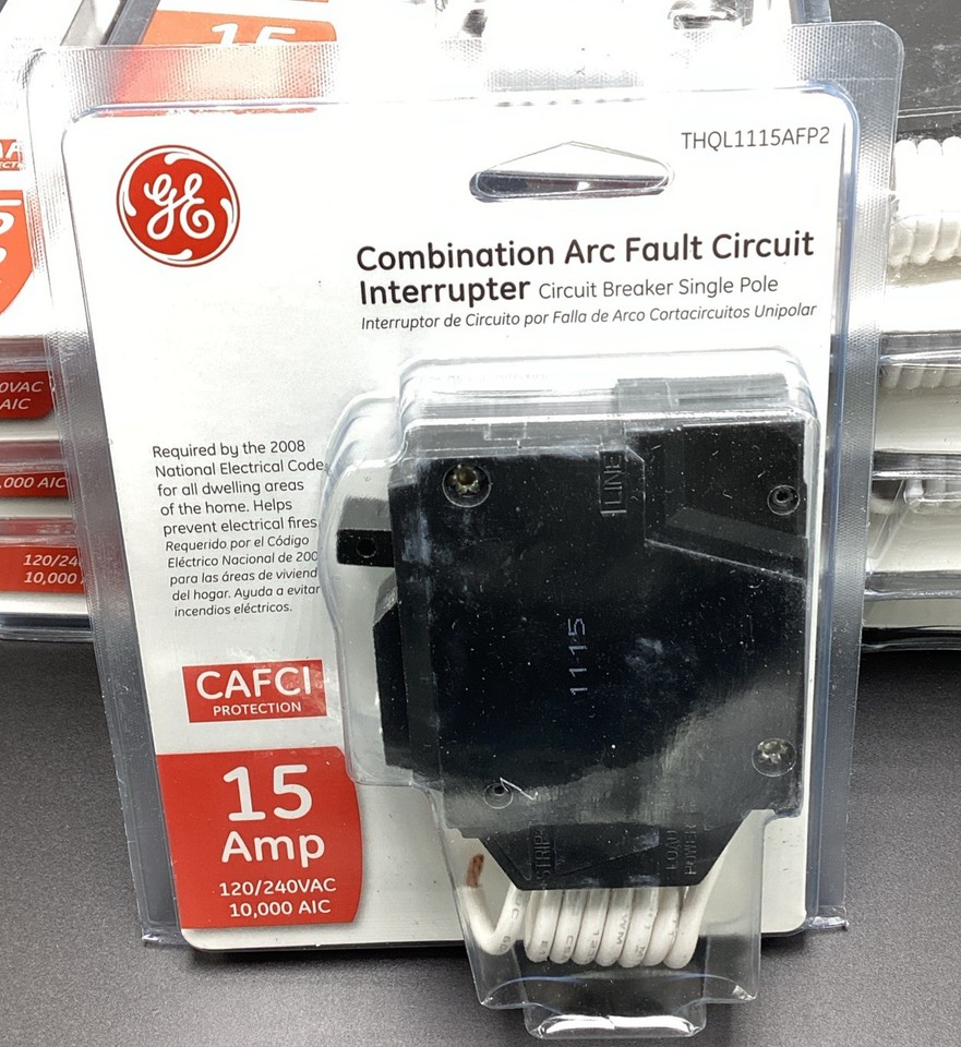 One (1) New Circuit Breaker GE THQL1115AF2 15 Amp 1 Pole 120V AFCI | eBay