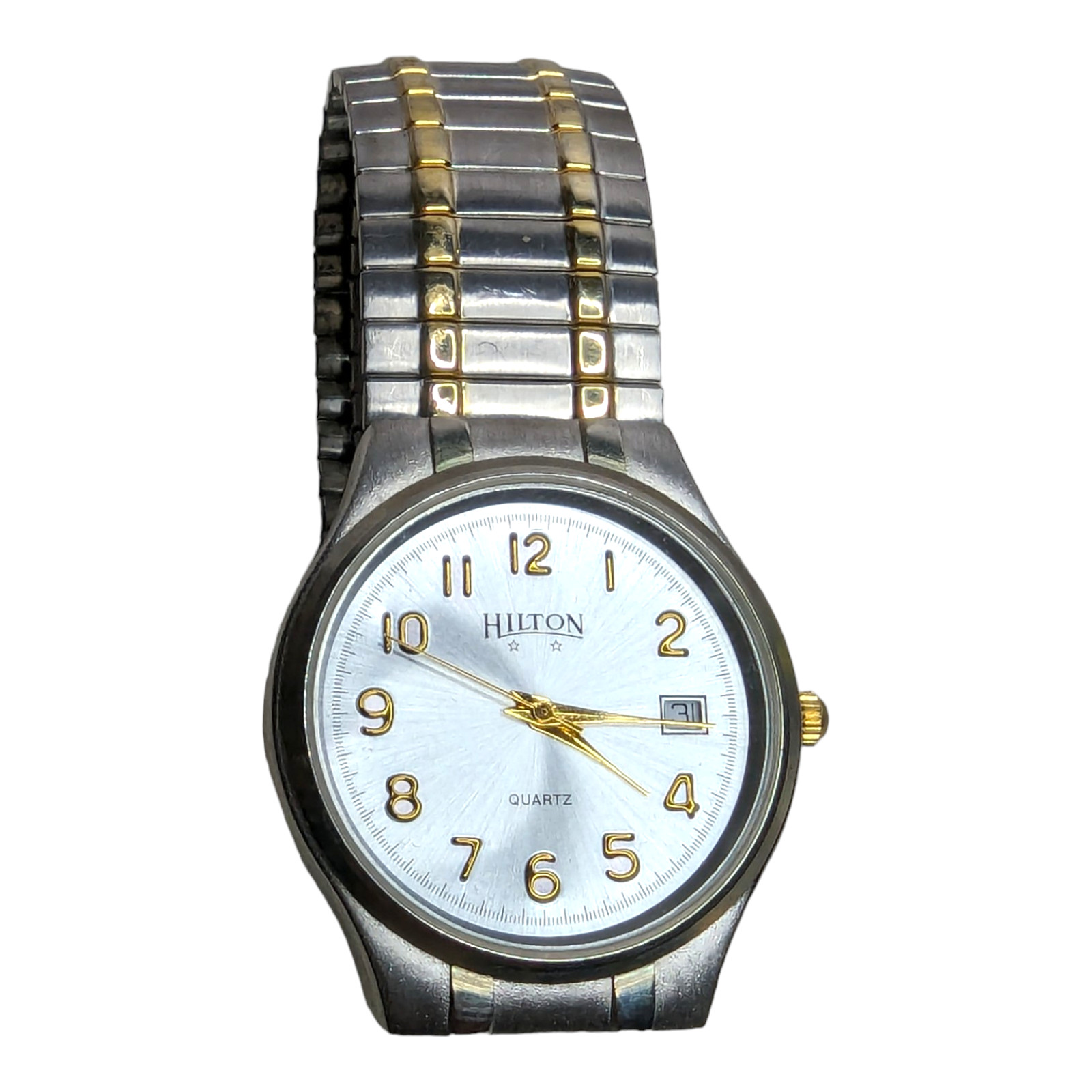 Hilton Two-Tone Stainless Steel Expansion Band Quartz… - Gem