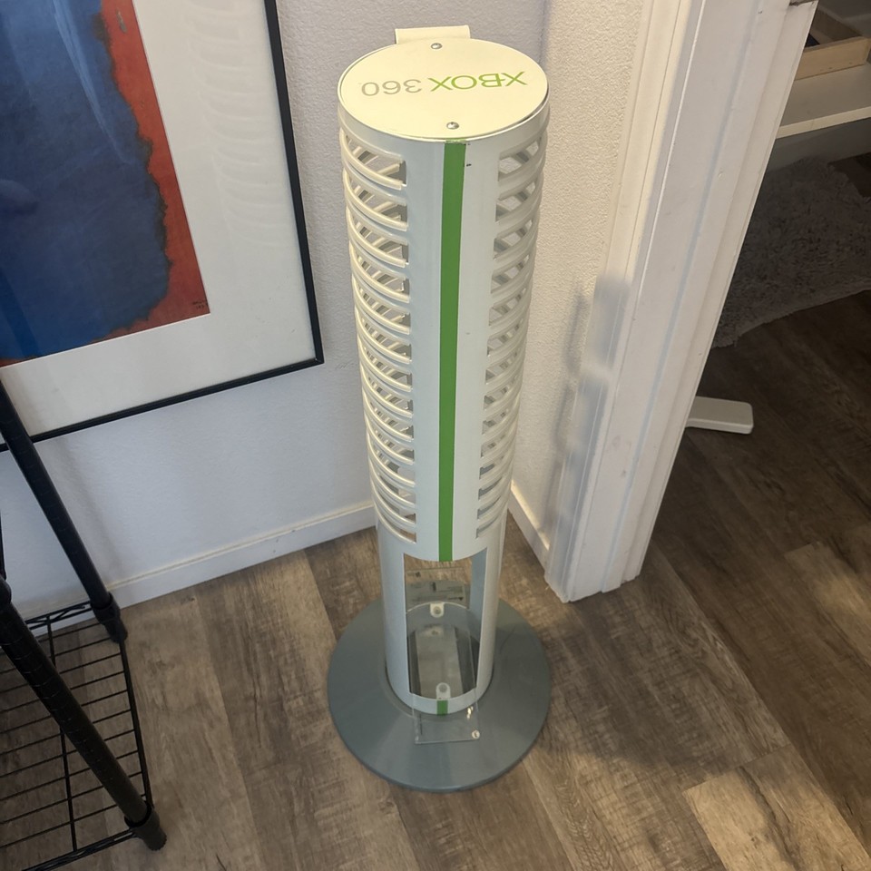Microsoft Xbox 360 Metal 3ft Tower Storage Rack Display Console & Games ...