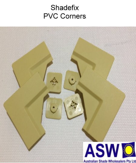 Pack 4 SHADEFIX Cover Strip CORNER Shadecloth Fastening System BEIGE ...