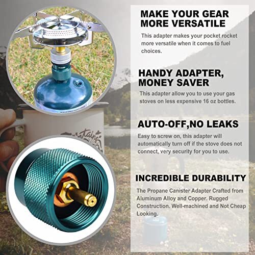 RANDDER Propane to Butane Adapter Camping Stove Adapter Gas Adapter ...