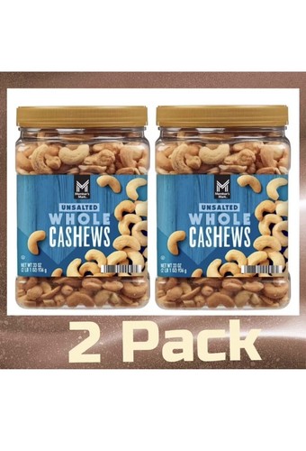 2 Packs Member's Mark Unsalted Whole Cashews 33 oz Each Pack ( Set Of 2 ...