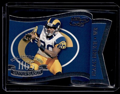 2000 Quantum Leaf Banner Season Isaac Bruce 0011/1165 St. Louis Rams # ...