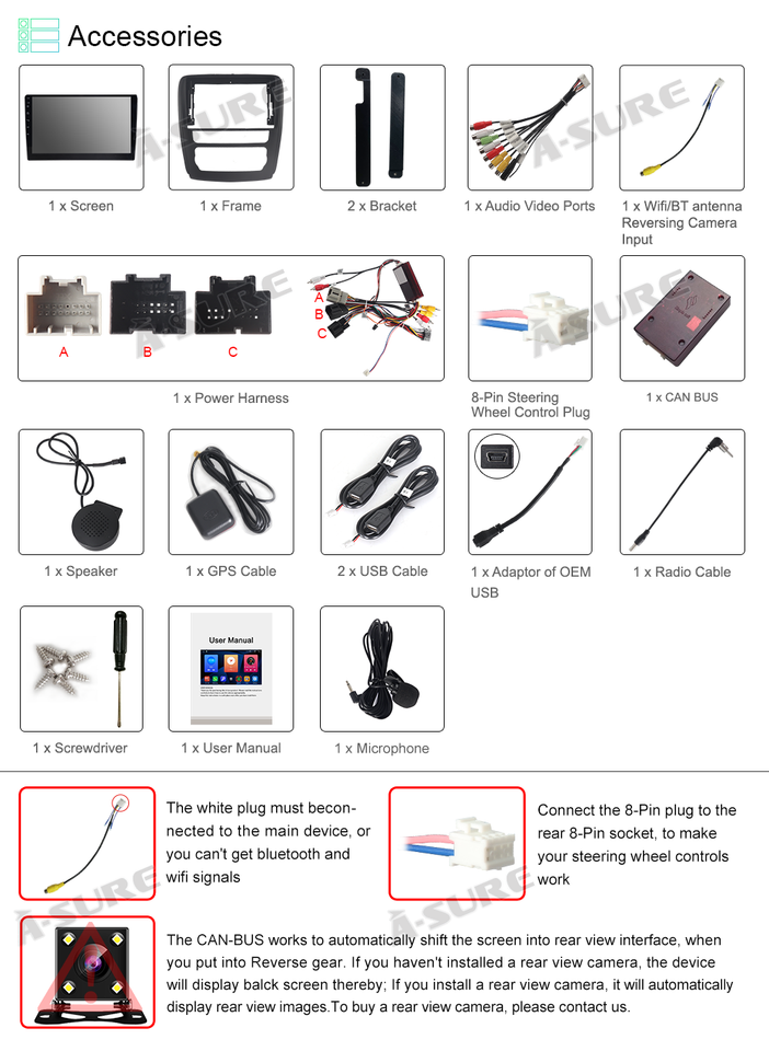 2+64GB Android 14 Car Radio Stereo For Buick Enclave 2013-2017 GPS Navi ...