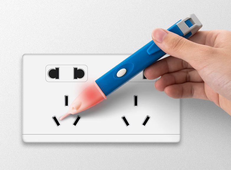 Voltage Detector Outlet Tester Pen 110V 220VAC Electric Socket Wall ...