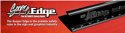 28" SOOPER EDGE Safety Ruler Trim w/ grip | eBay