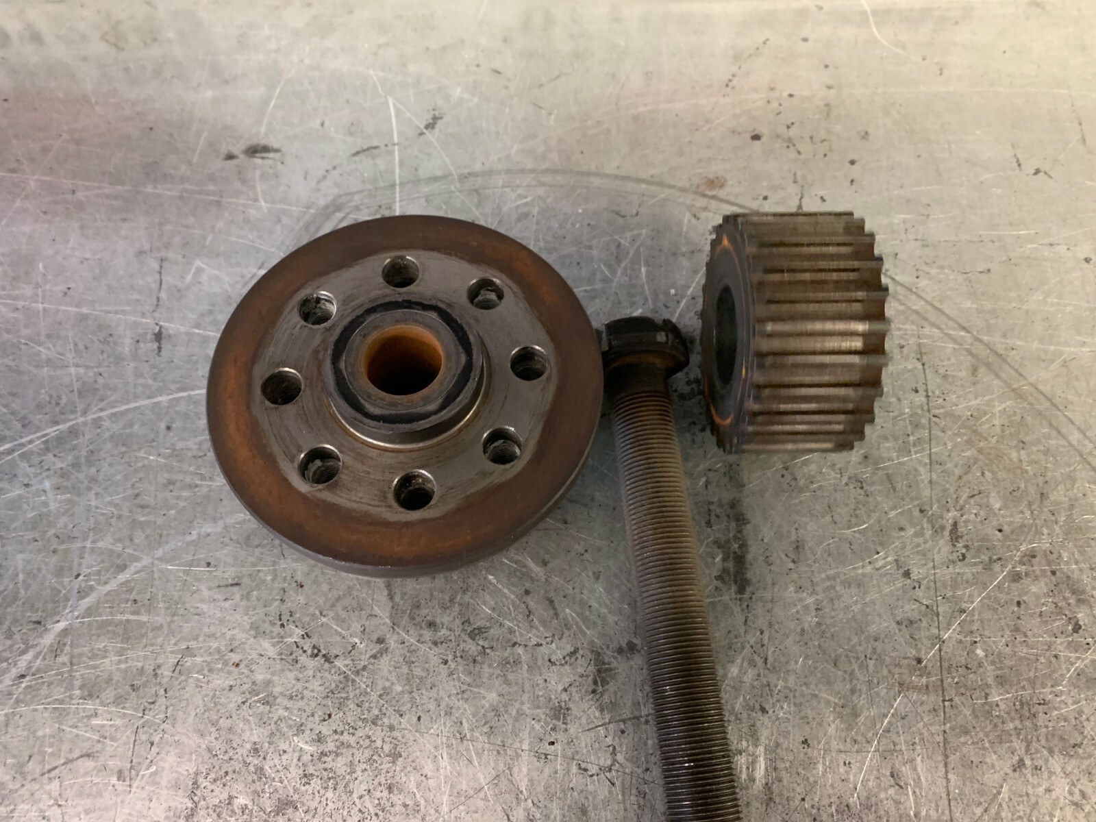 Front crankshaft pulley / timing gear + bolt X Deutz F3M-1011F Engine ...