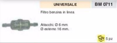 Universal Fuel Mixture Filter Ø 6 In-Line Ø EXT 16 mm | eBay