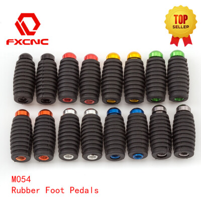 FXCNC Motorcycle Front Rubber Brake Pedal Foot Shift Peg Footpegs ...