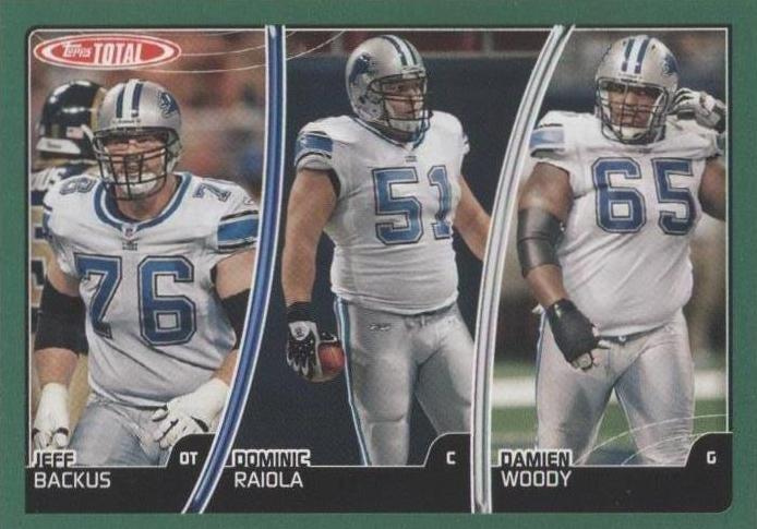 2007 Topps Total - Jeff Backus, Damien Woody, Dominic Raiola #208 for ...