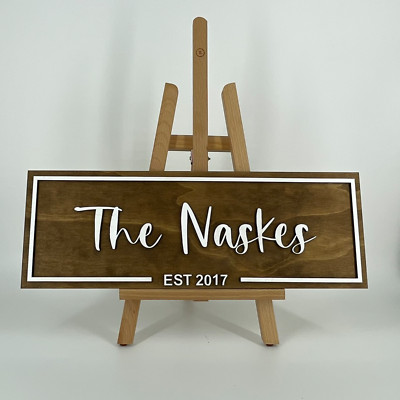 Personalised Family Name House Sign Monogram Name Plaque Last Name Sign ...